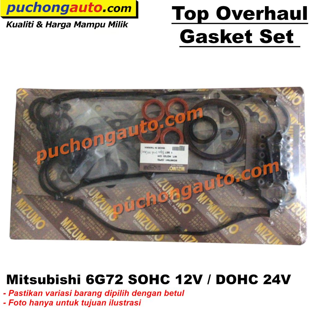 Engine Top Overhaul Gasket Set For Mitsubishi Pajero 6G72 SOHC 12V DOHC ...